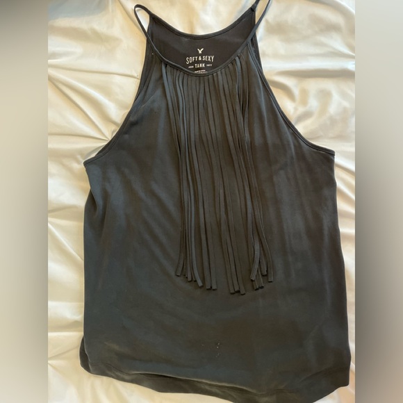 American Eagle Outfitters | Tops | American Eagle Soft Sexy Tank With Long Fringe | Poshmark